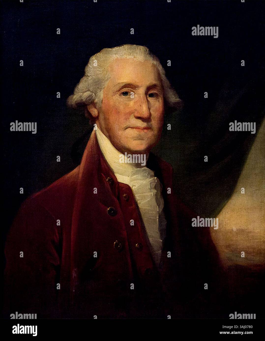 A 19th-century portrait of George Washington by an anonymous American ...