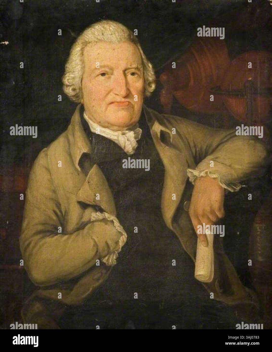 This portrait of Dr. William Bache, painted between 1750 and 1800, is ...