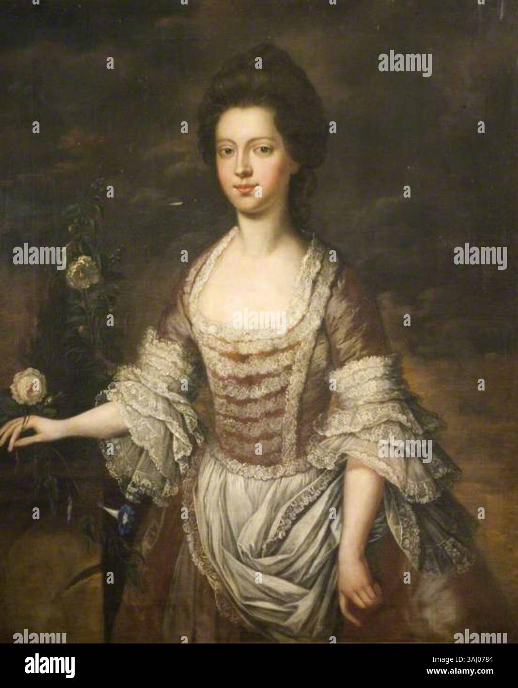Portrait of a woman from the Holte family, painted by an anonymous ...
