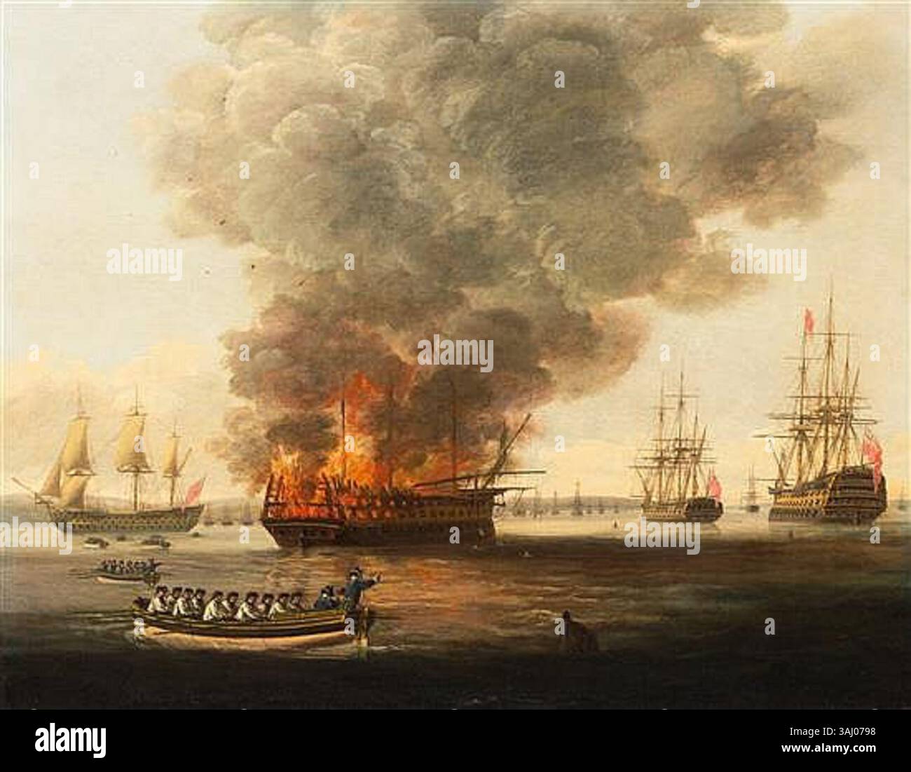 This 18th-century oil painting by Thomas Elliott depicts the tragic ...