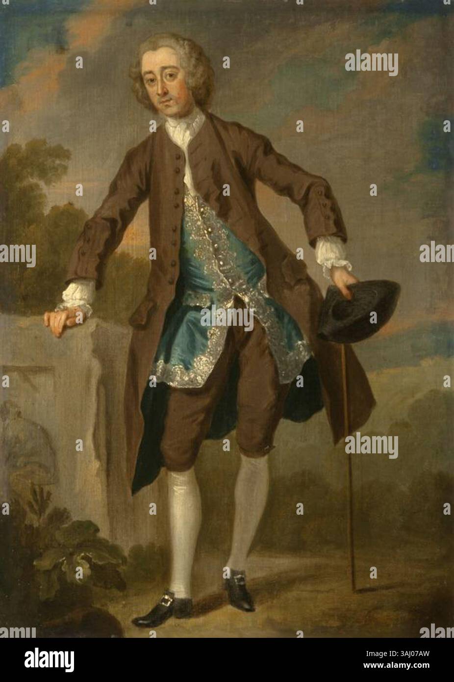 This oil painting, created between 1750 and 1800, portrays Gustavus ...