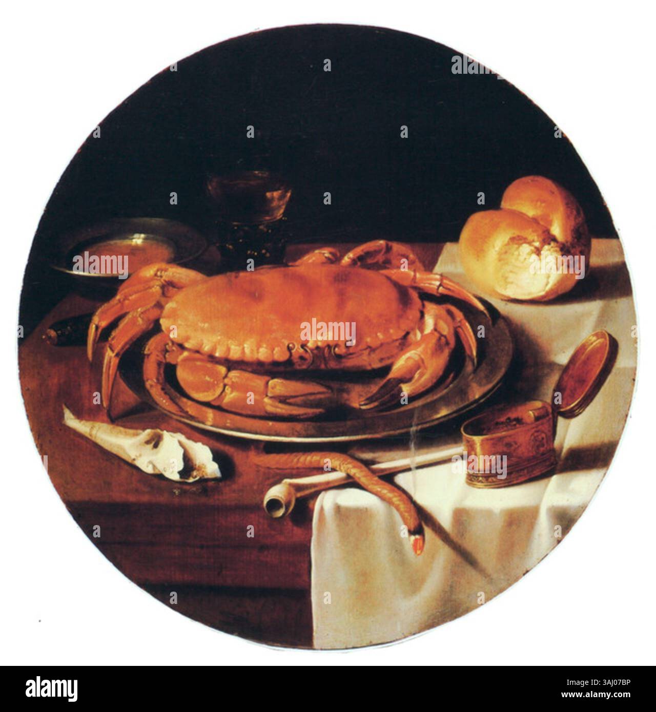 Jan Olis’s still life painting from circa 1623 portrays a crab ...