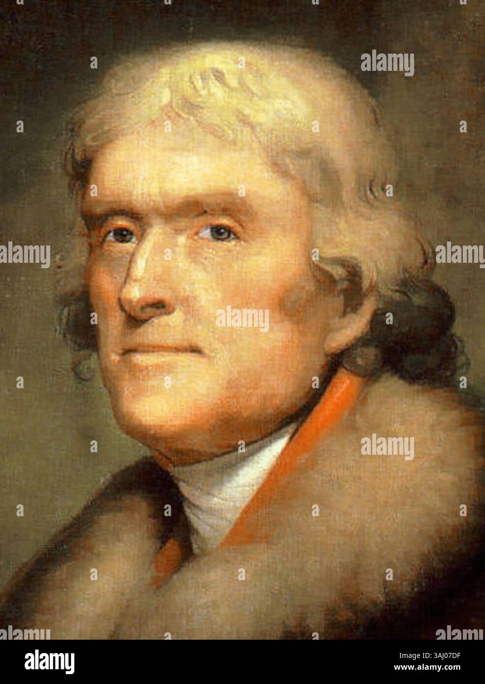 Portrait of Thomas Jefferson by Rembrandt Peale, painted in 1805 ...