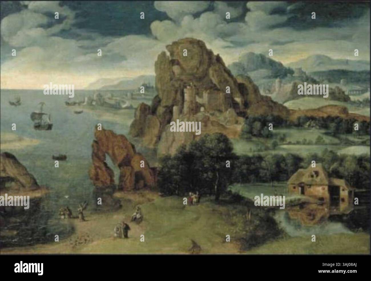 This 16th-century landscape painting, attributed to the workshop of ...