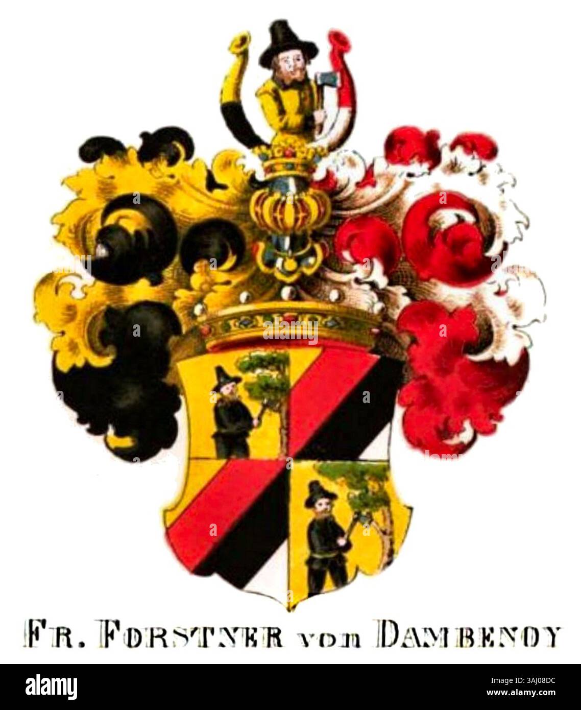 Coat of arms of the Forstner von Dambenoy family, designed by Leonhard ...
