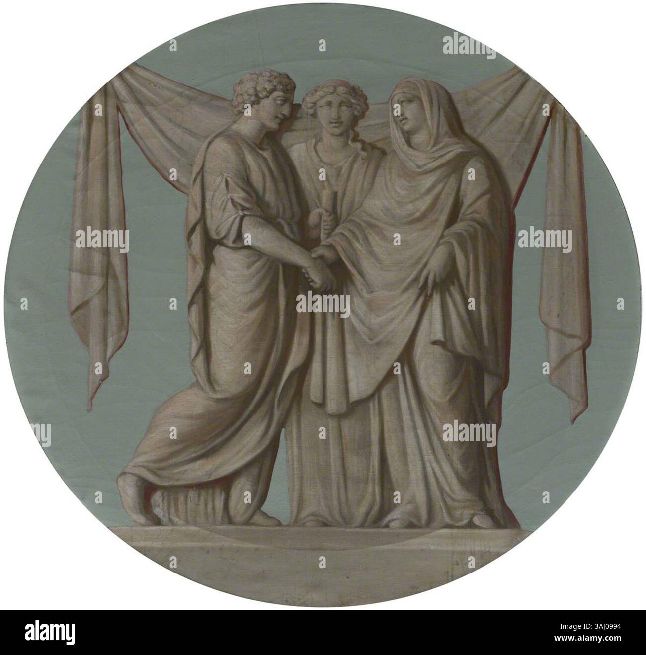 A Greco-Roman wedding scene depicting the marriage of Alcestis and ...