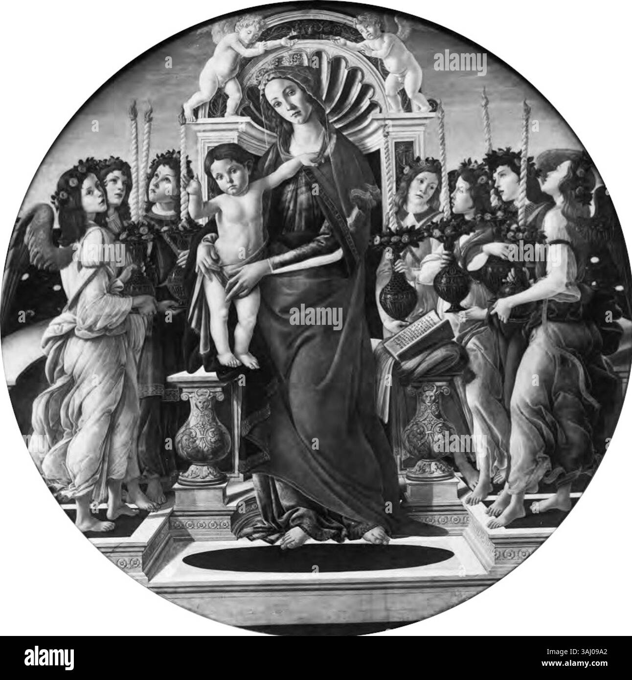 'Madonna dei Candelesi' by Sandro Botticelli, circa 15th century. The ...