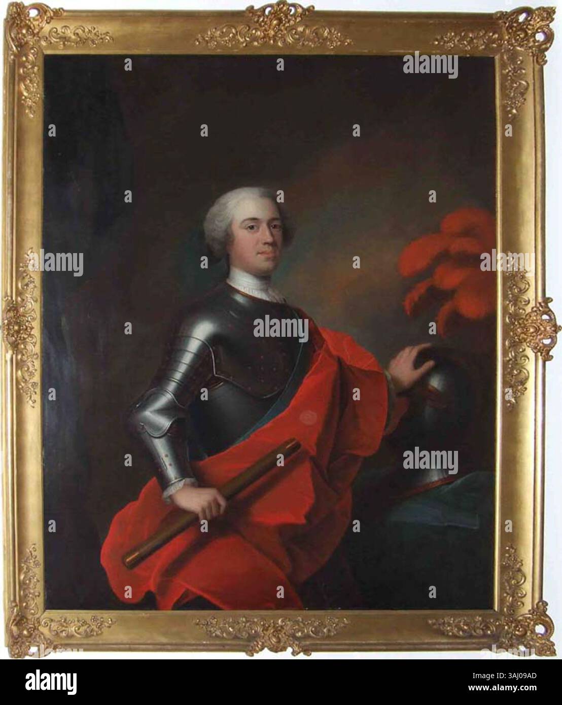 This 1740 portrait by Bernard Accama depicts Prince Willem IV in armor ...