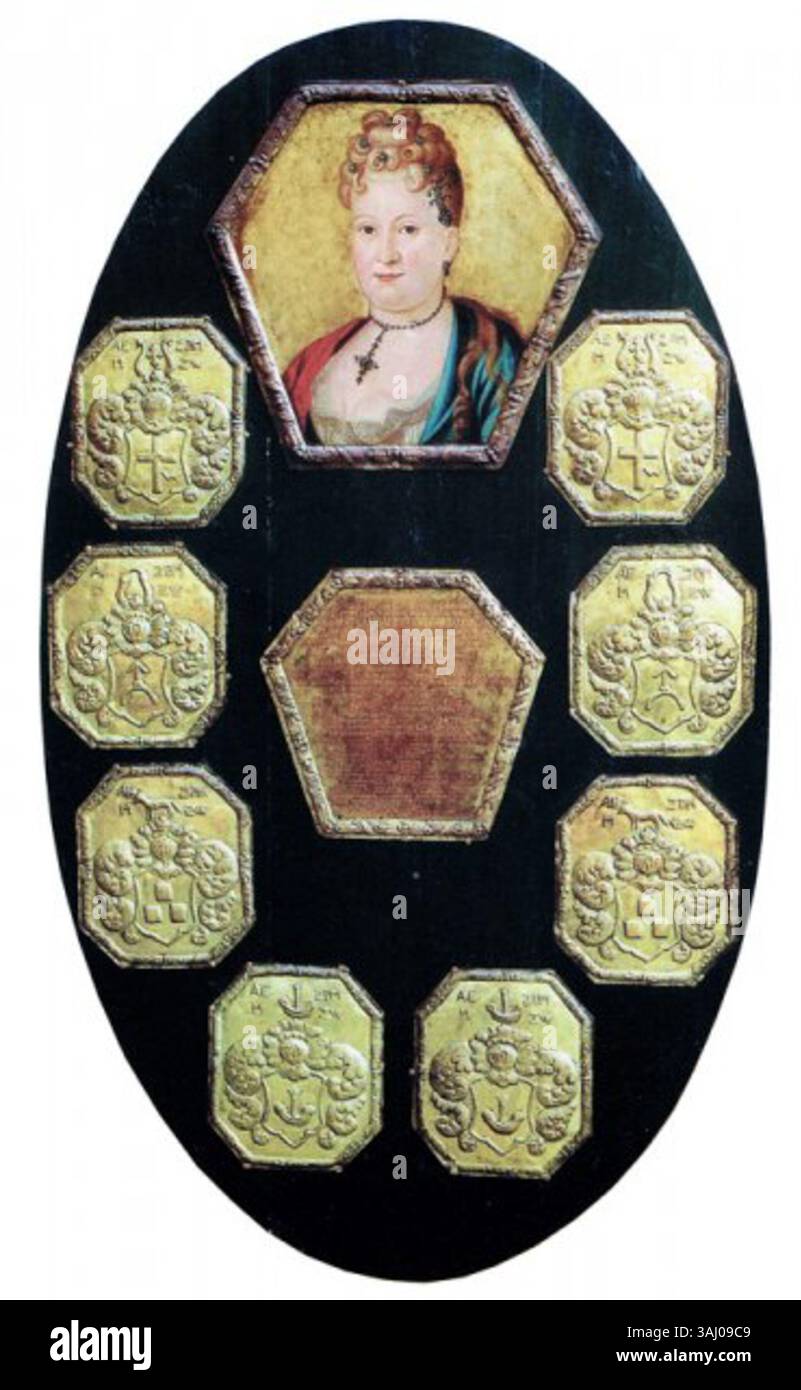 Funeral tablet of Anna Elzbieta Mielcka, created around 1720 ...