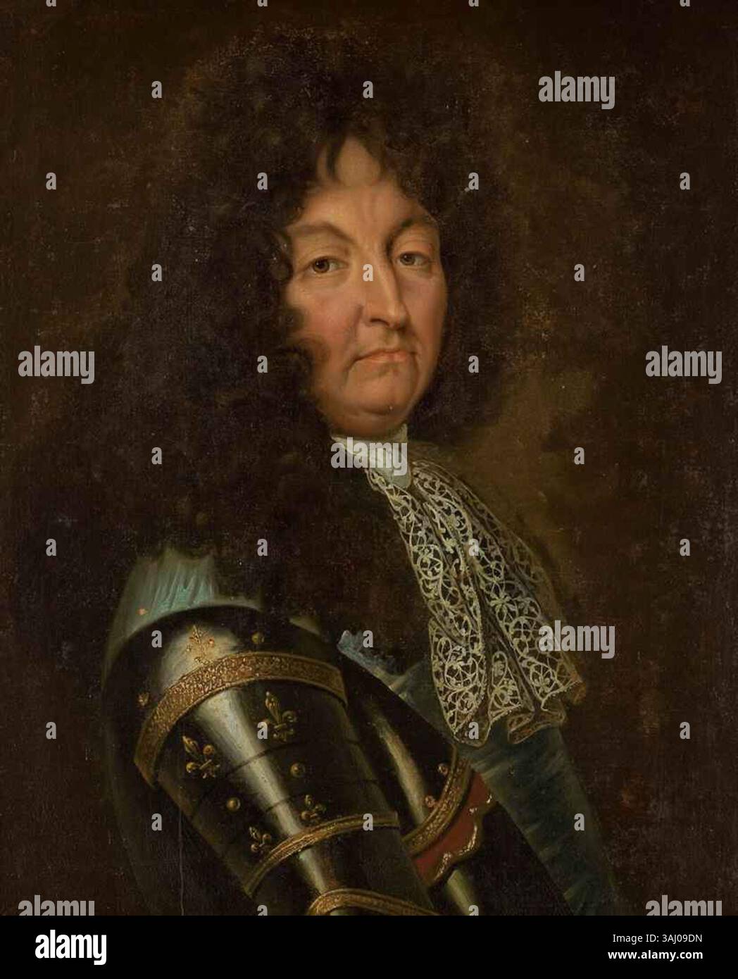 This 17th-century portrait of Louis XIV of France, painted by a follower of Hyacinthe Rigaud ...
