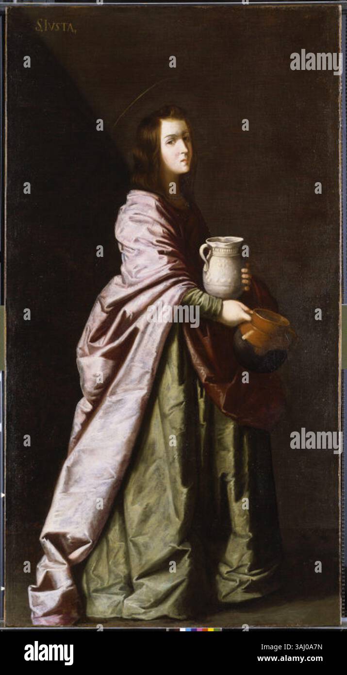 This full-length oil painting from the studio of Francisco de Zurbarán ...