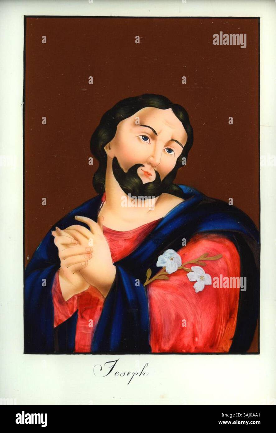 'Joseph' is an anonymous 19th-century religious painting depicting the ...