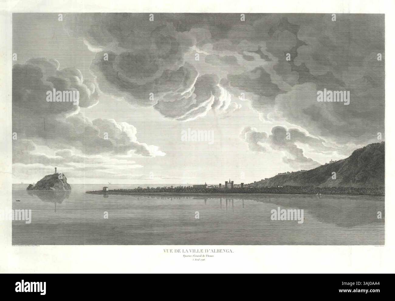 This 1835 engraving by Giuseppe Pietro Bagetti depicts the town of ...