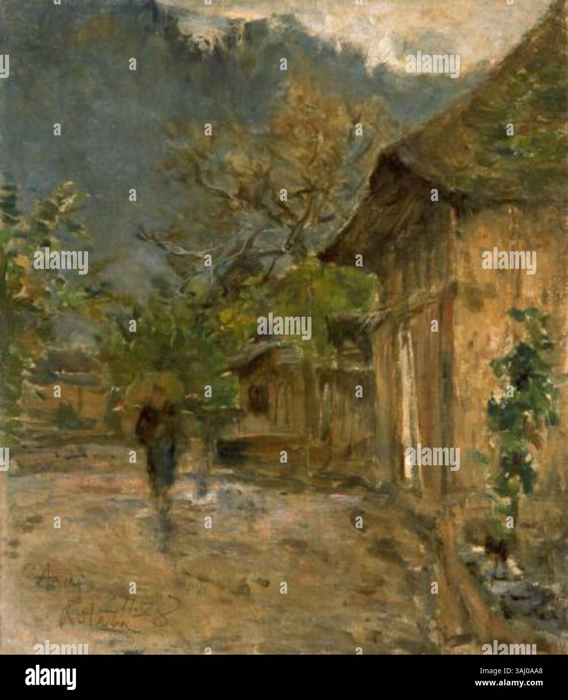 *Kotaba Village* by Asai Chu shows a traditional village scene in Japan ...