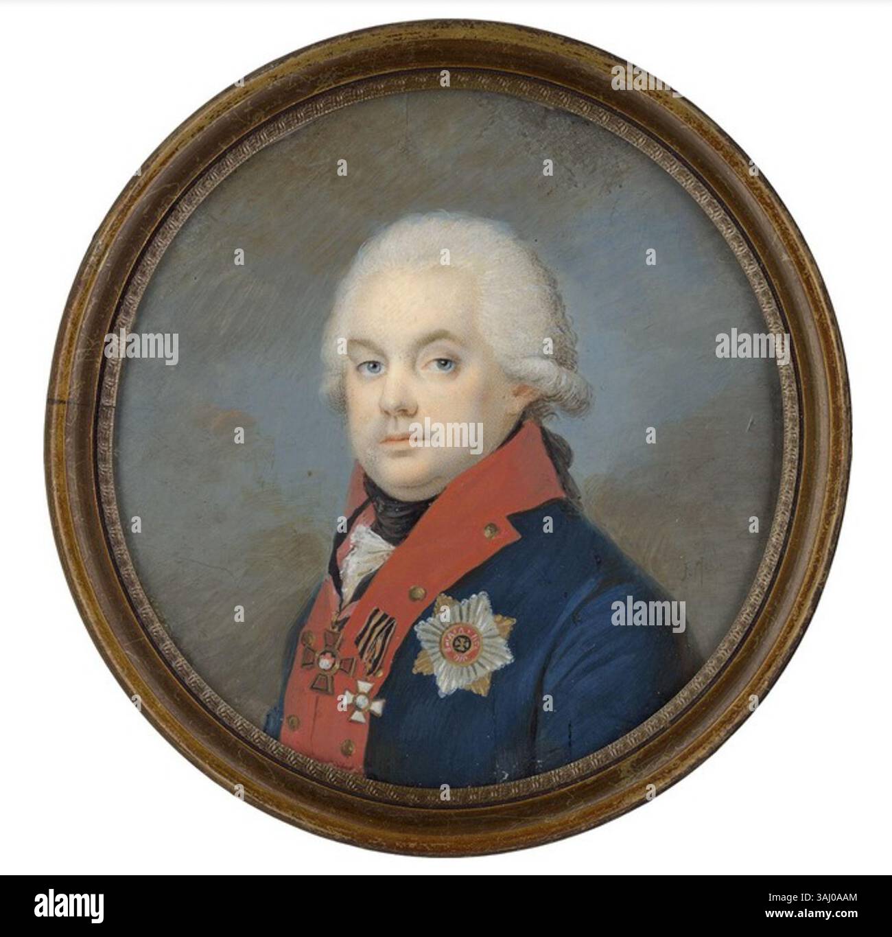 This miniature portrait by Ferdinand de Meys from 1793 depicts Aleksei ...