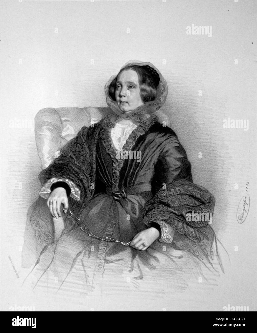 This lithograph by August Prinzhofer from 1852 depicts Elisabeth ...