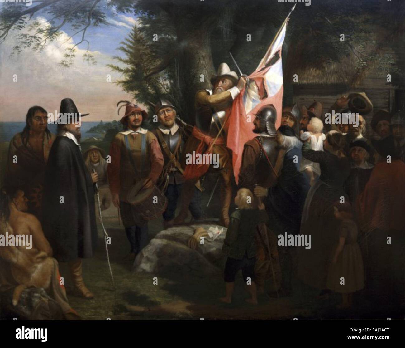 'Endicott and the Red Cross' by William Allen Wall, painted in 1851 ...