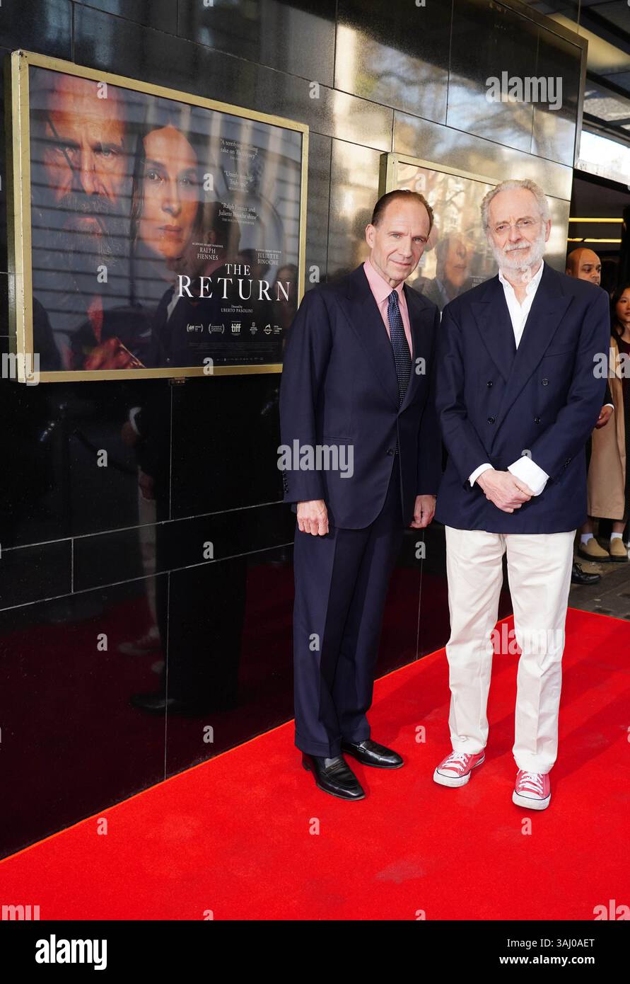 Ralph fiennes (left) and director uberto pasolini attending the gala ...