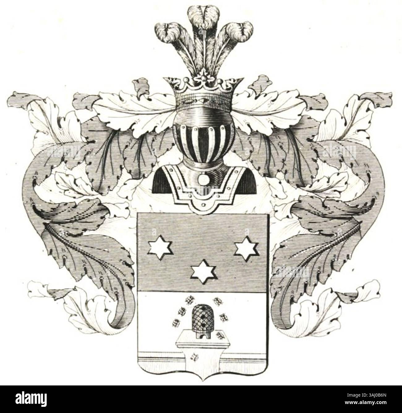 This 19th-century artwork depicts the coat of arms of the House of ...