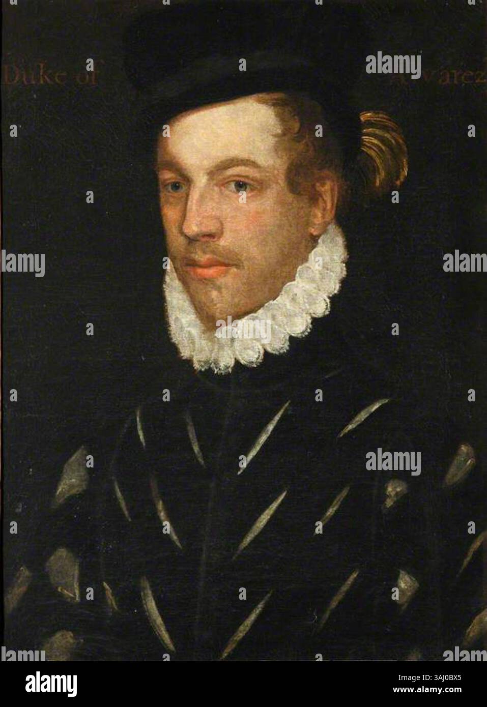 This oil on canvas, created between 1570 and 1599, depicts a man ...