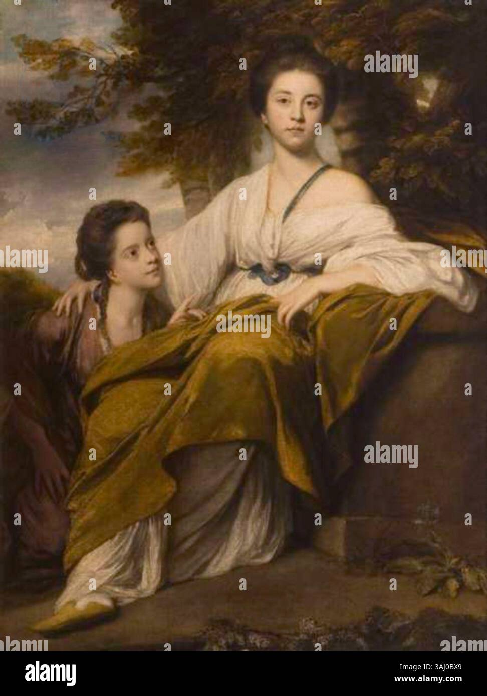 This double portrait by Joshua Reynolds from 1763 features Lady ...