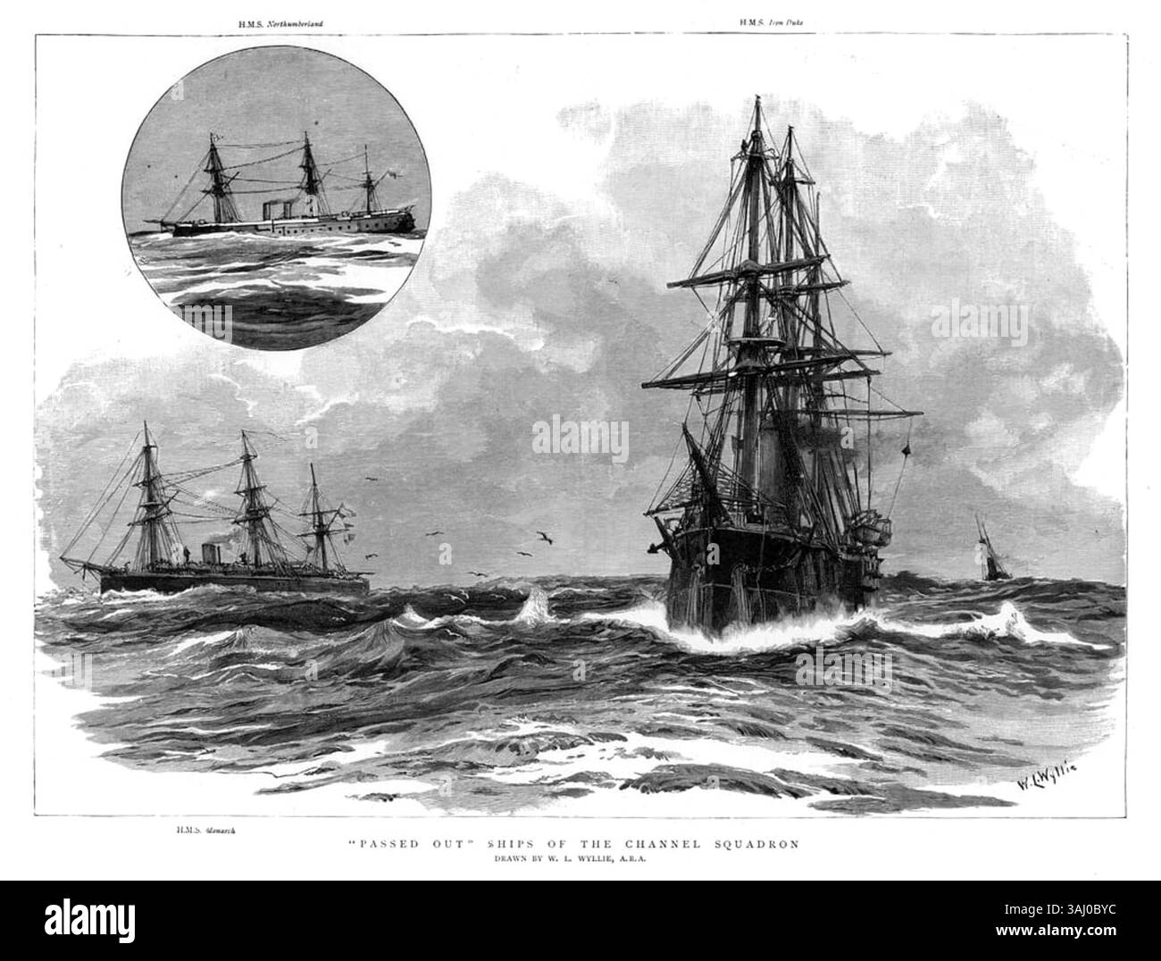 An illustration from The Graphic depicting the ships of the Channel ...