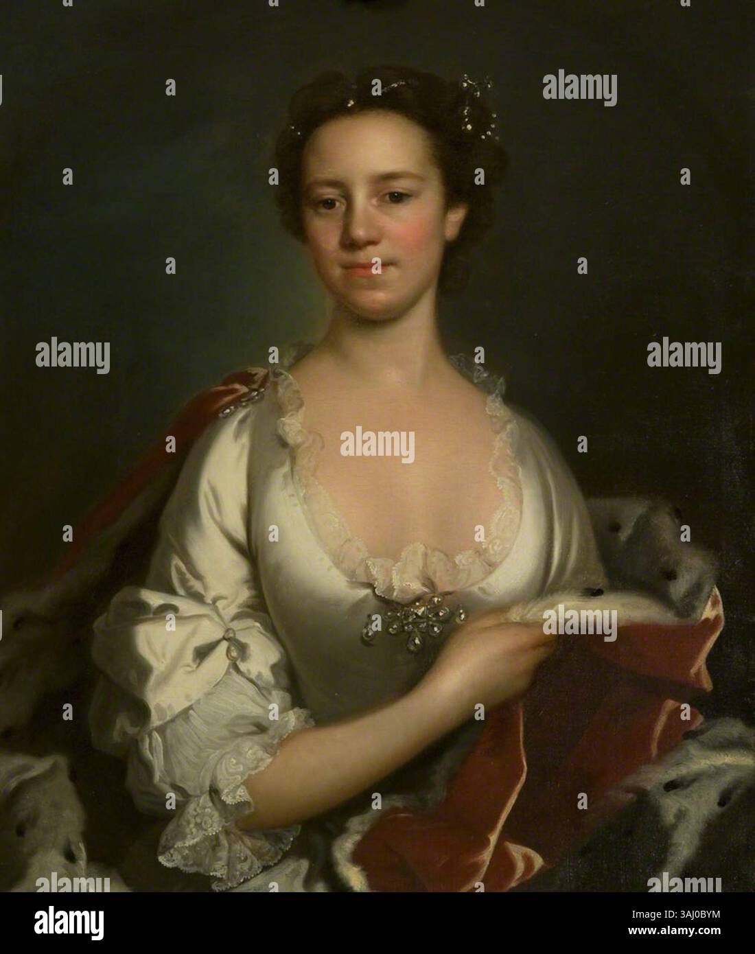 Portrait of Elizabeth Ann Spencer, wife of the 5th Duke of Hamilton. This painting captures her ...