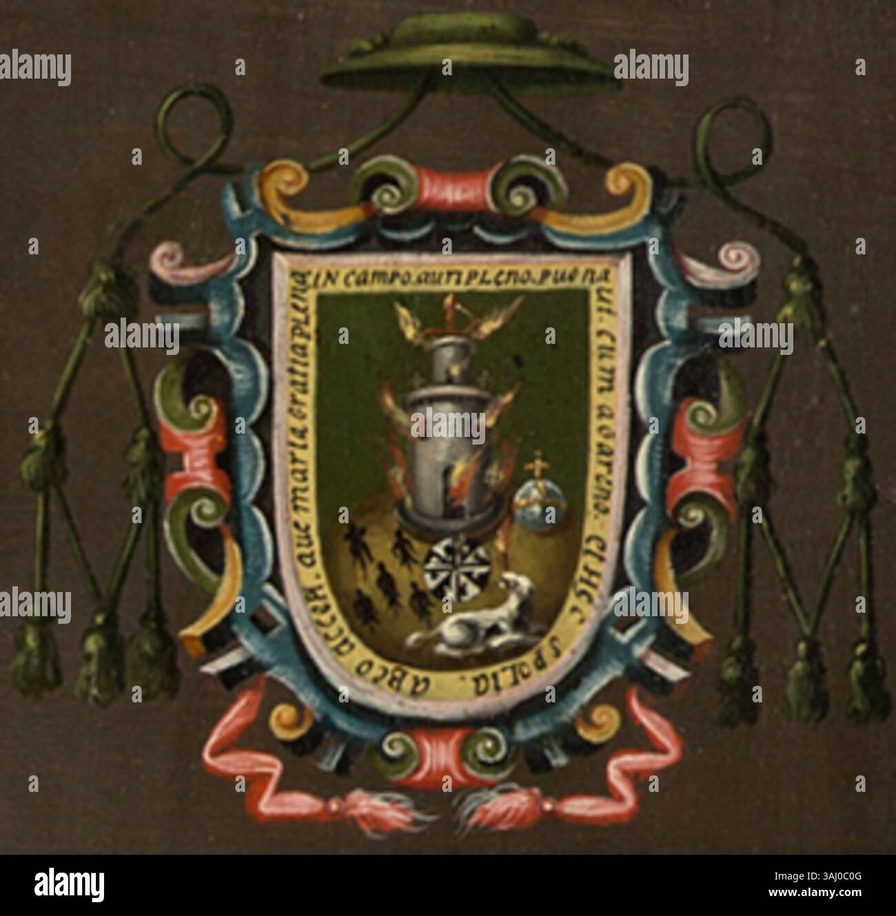 This painting depicts the coat of arms of Archbishop Fray García Guerra ...