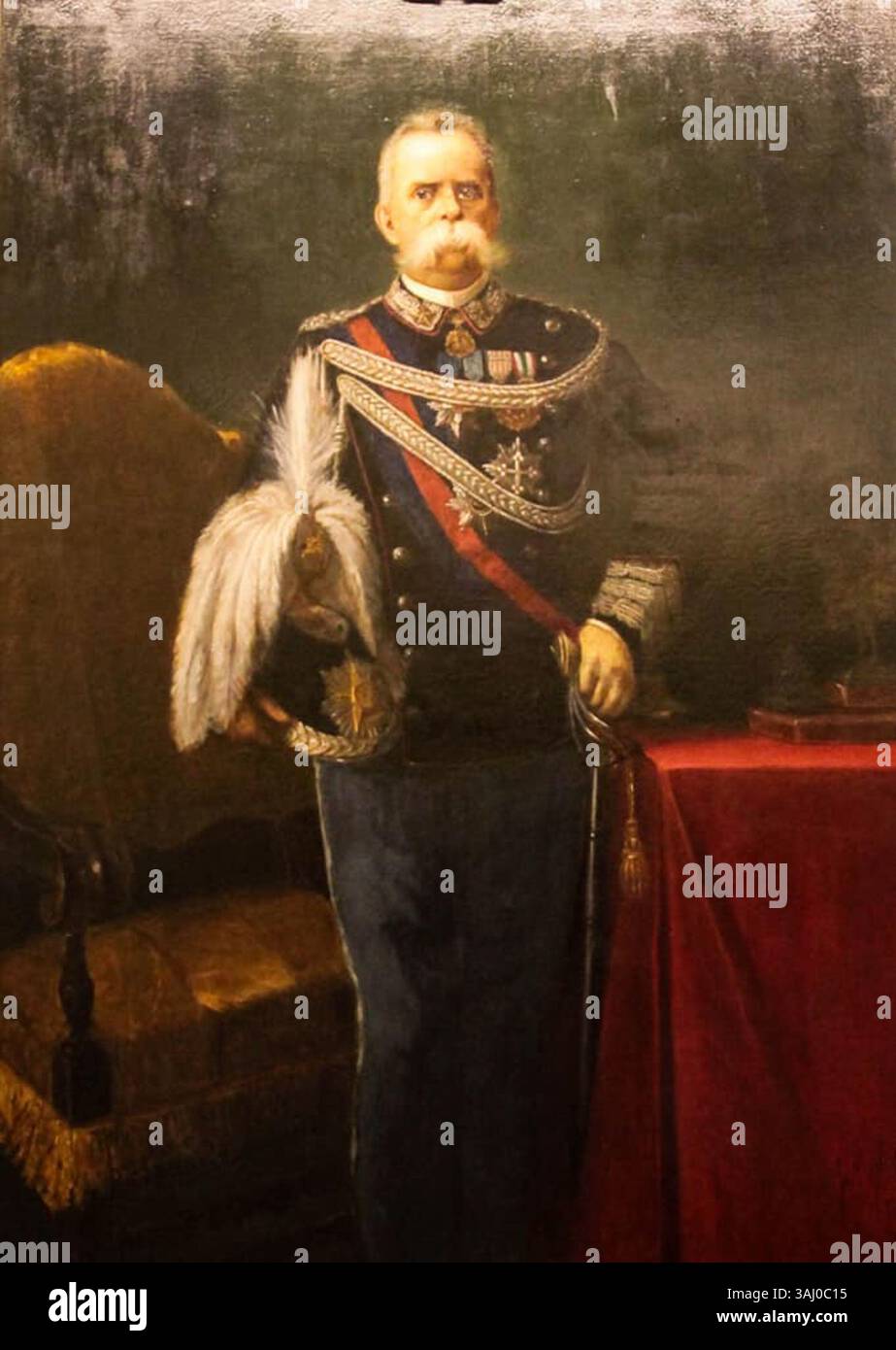 This 19th-century portrait depicts Umberto I, King of Italy, painted ...