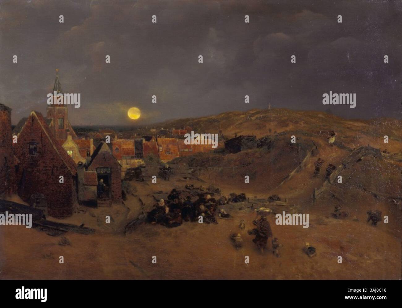 'Scheveningen' by Andreas Achenbach, painted in 1869, is a dramatic ...