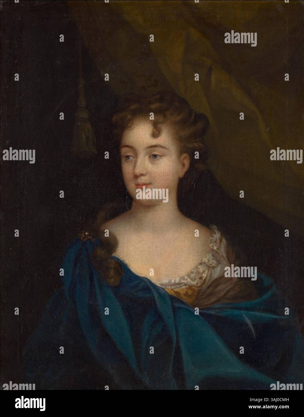 This 17th-century portrait by Pierre Mignard depicts Marie Anne ...