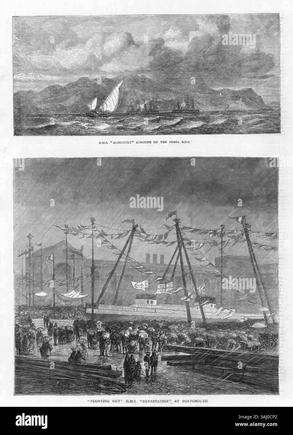 This 1871 illustration from The Graphic depicts British royal ships ...