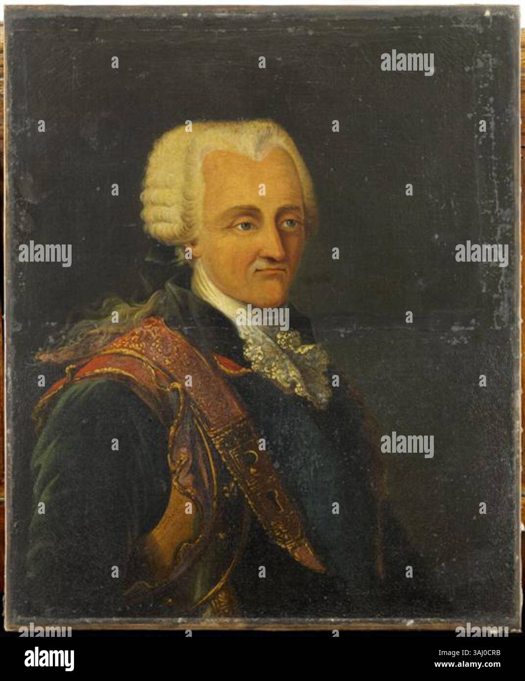 This 18th-century oil portrait of Frederick II of Prussia, painted ...