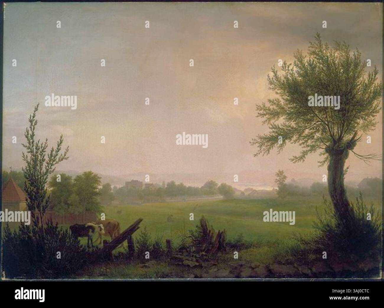 Johannes Flintoe’s 1832 oil painting, 'View from Peckel's Estate in ...