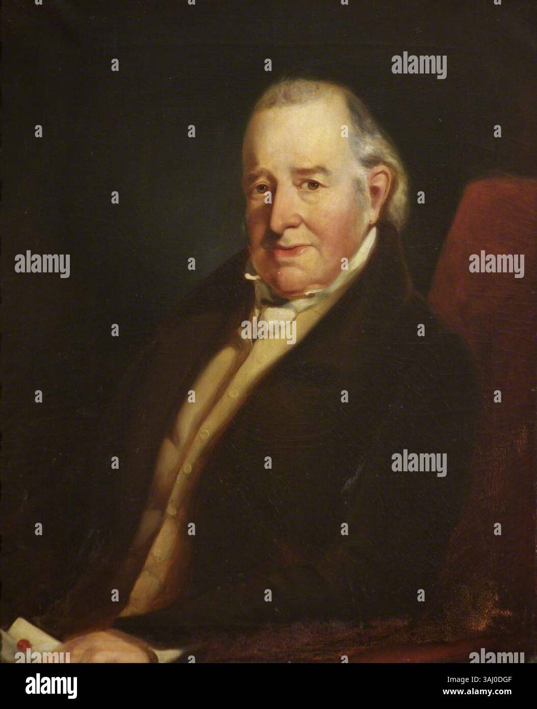 A portrait of an unknown member of the Hoare family, painted between ...