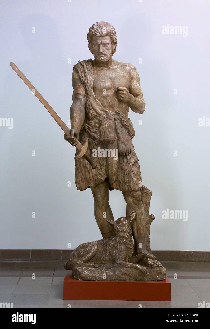 Sculpted by Carl Eneas Sjöstrand in 1868, this plaster statue depicts ...