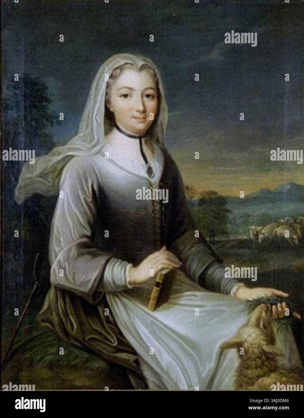 This portrait by Pierre Gobert, created in the 17th or 18th century ...