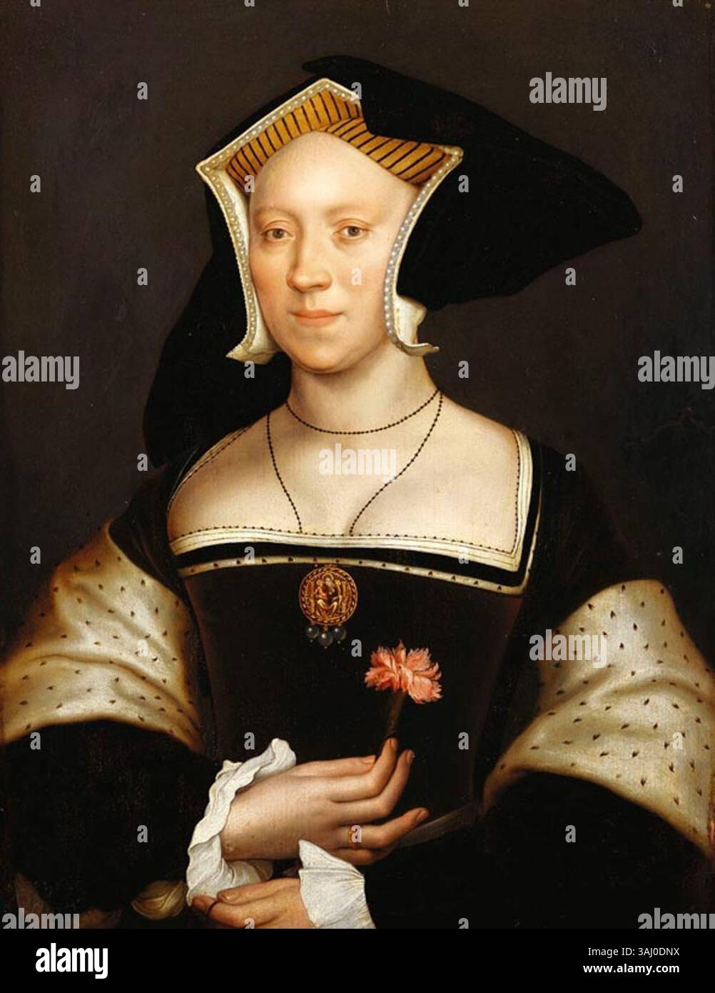 Portrait of Elizabeth Cheyne, Lady Vaux, painted between circa 1600 and ...