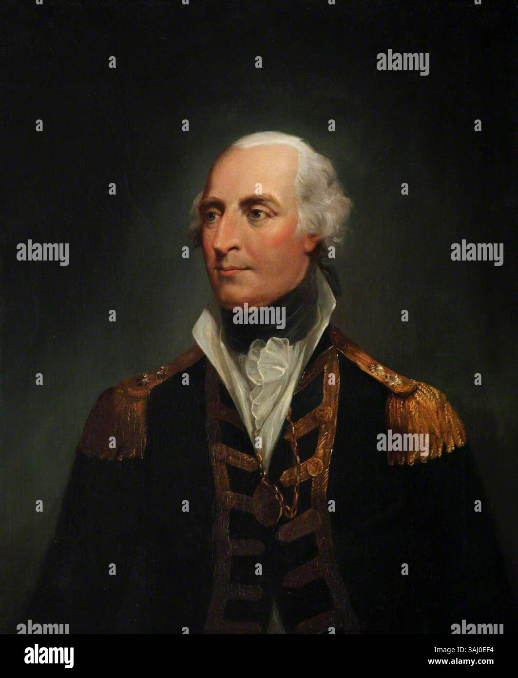 This portrait from the British School, painted circa 1800, depicts Vice-Admiral Sir Roger Curtis ...