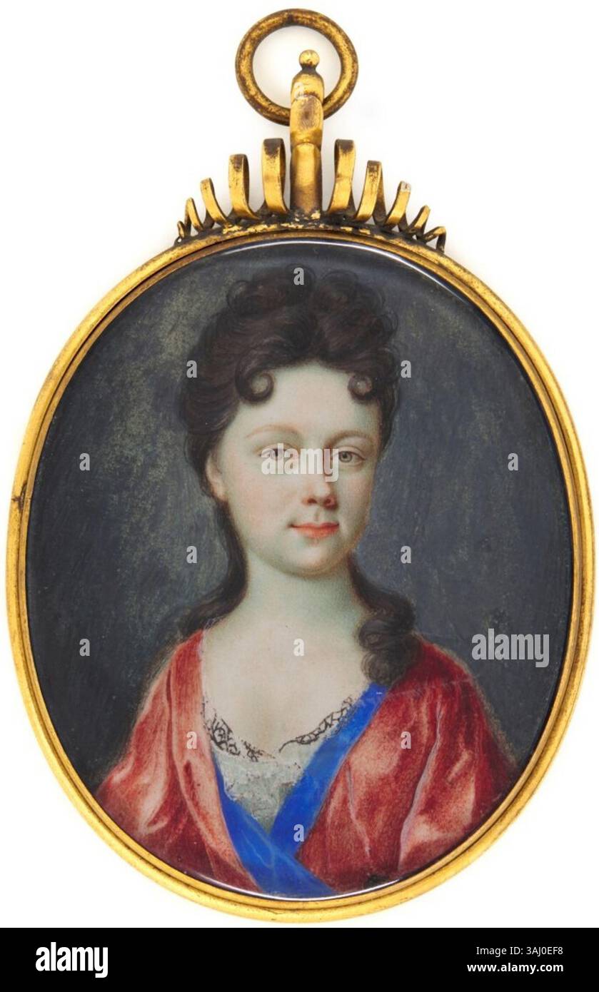 A circa 1710 watercolour and bodycolour portrait of a lady by Benjamin ...