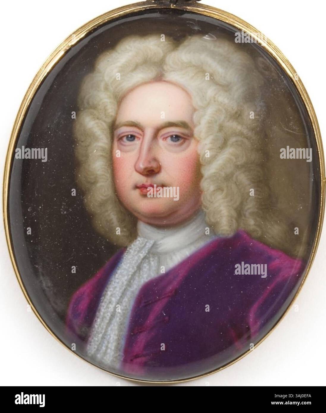 This enamel portrait by Christian Friedrich Zincke features Sir William ...