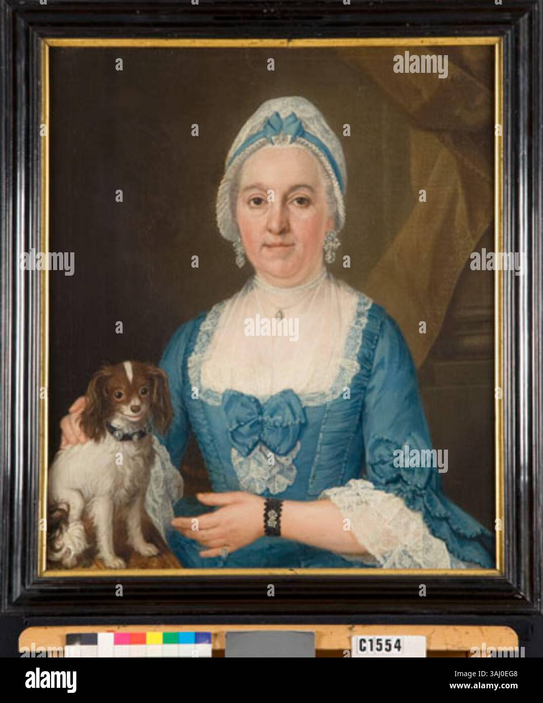 This 1773 portrait by F.J. Eichorn depicts Hendrika Wiegman, wife of ...