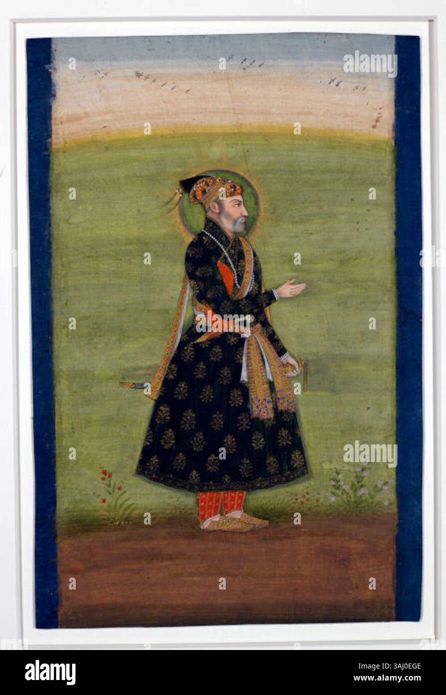 This portrait from the mid-18th century depicts Ahmed Shah, the Mughal ...