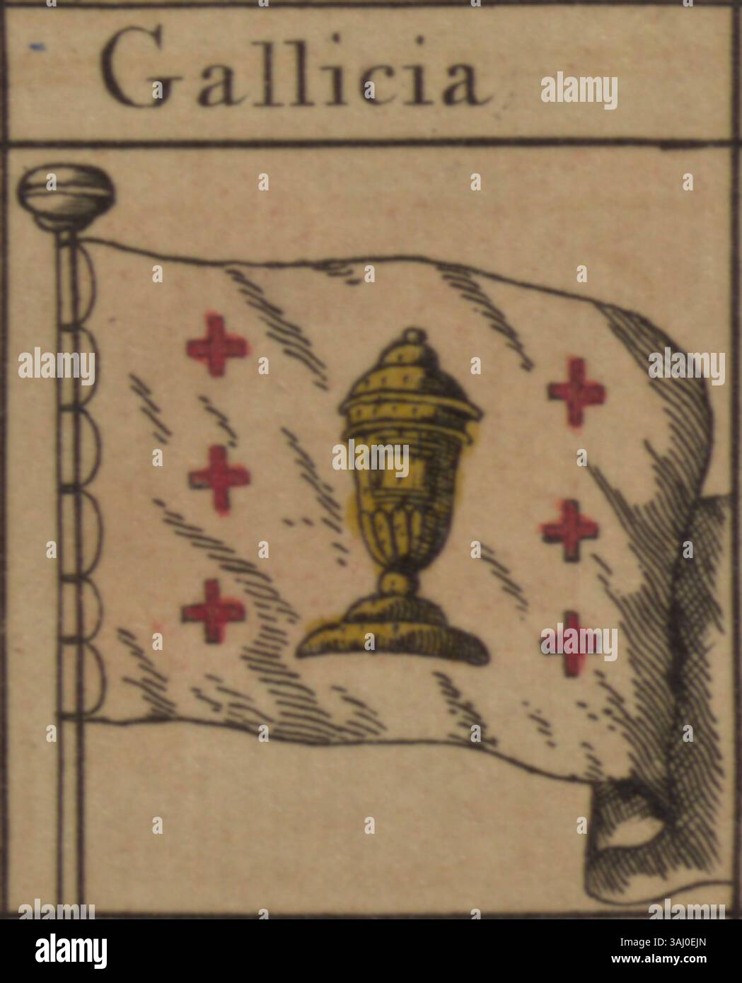The Galician flag depicted in Carington Bowles's 1783 publication ...