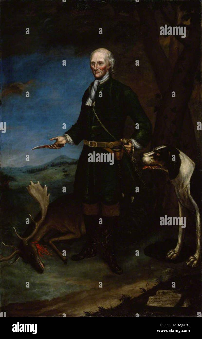 Portrait of Joseph Watson (1648-1753), Keeper at Lyme, painted by John ...