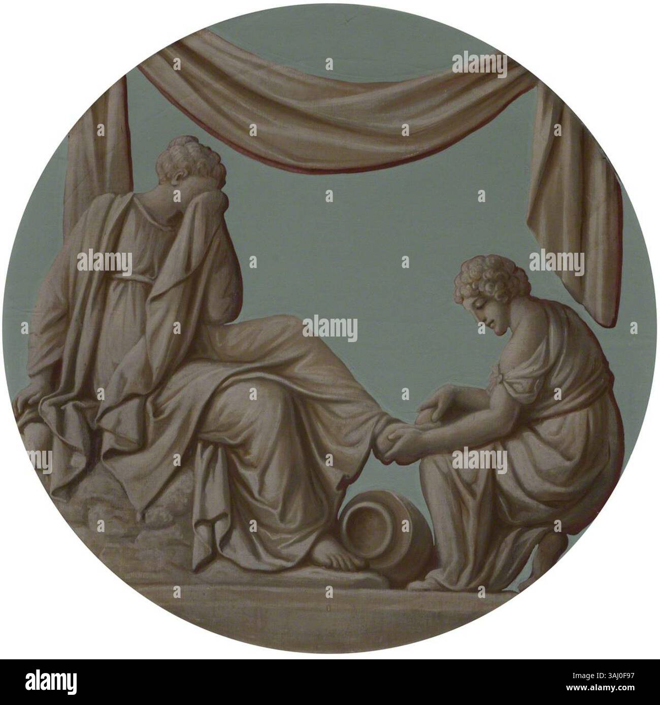 This 18th-century oil painting, created between 1759 and 1769, portrays ...