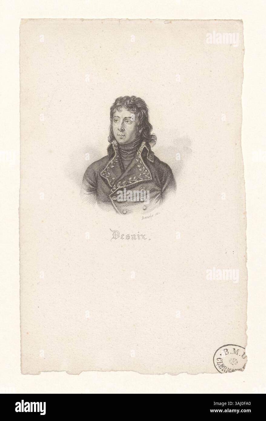 This print features a portrait of General Desaix, created by Adrien ...