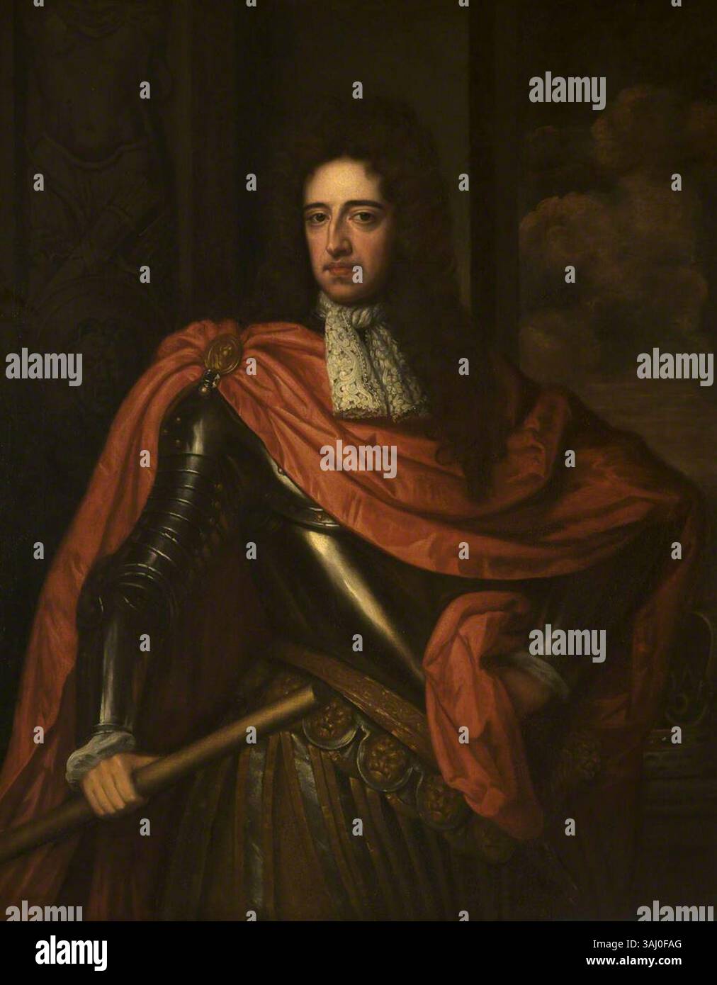 This portrait, attributed to the studio of Godfrey Kneller, depicts William III of England (1650 ...