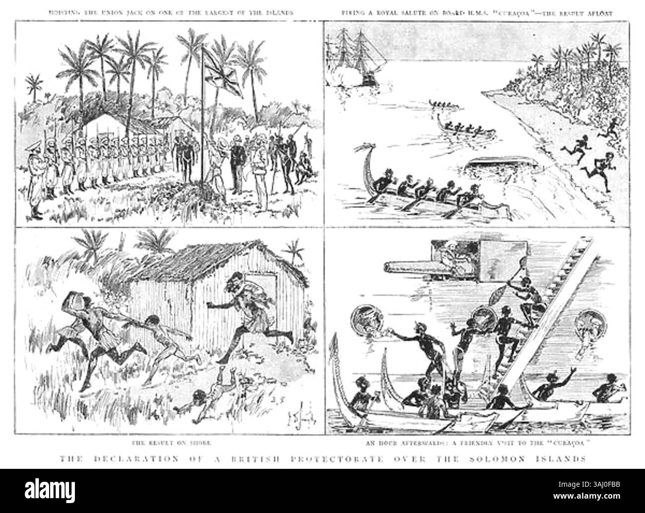 An illustration from The Graphic depicting the British declaration of a ...