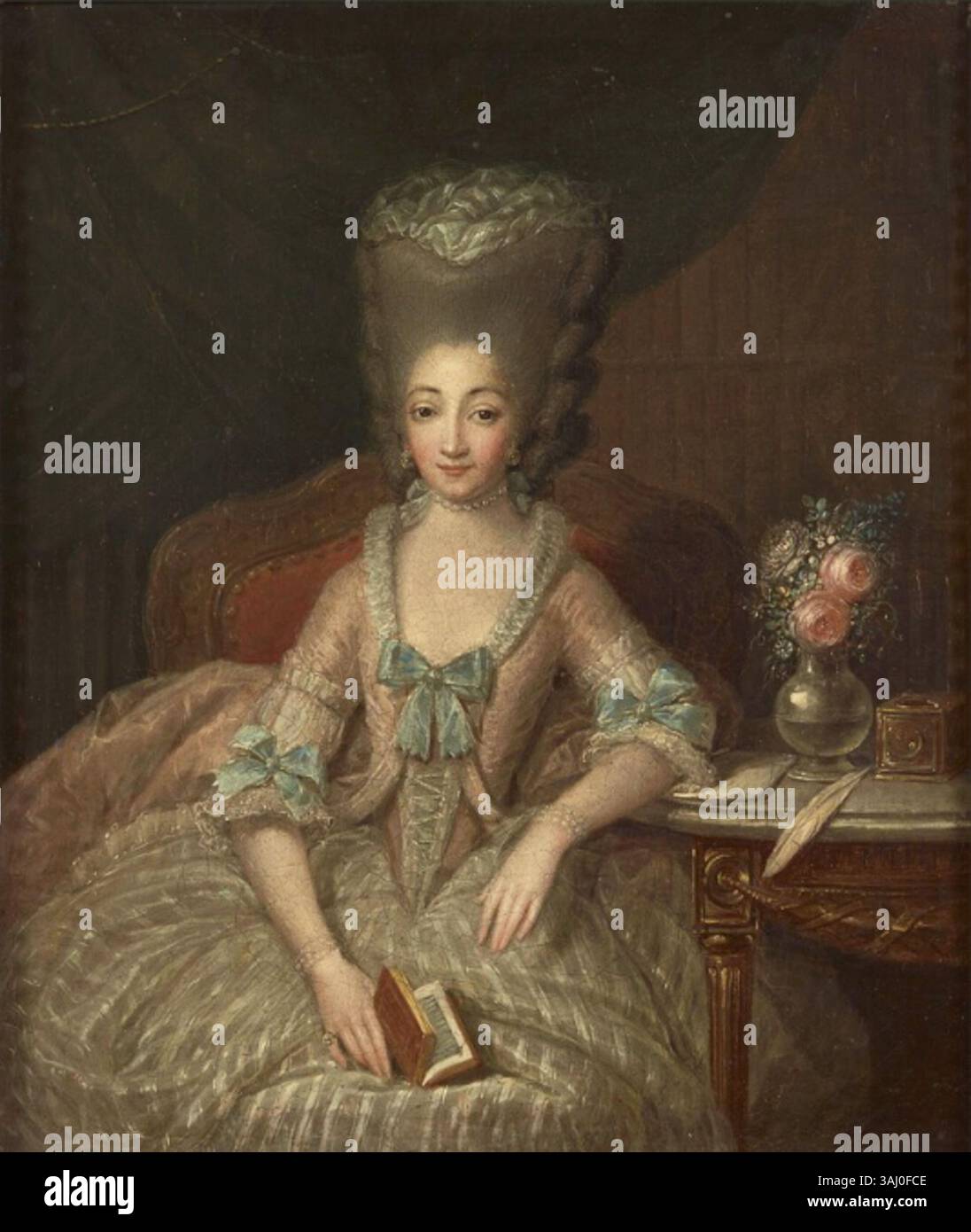 This oil painting by Charles Le Clercq from 1775 depicts Elisabeth de ...